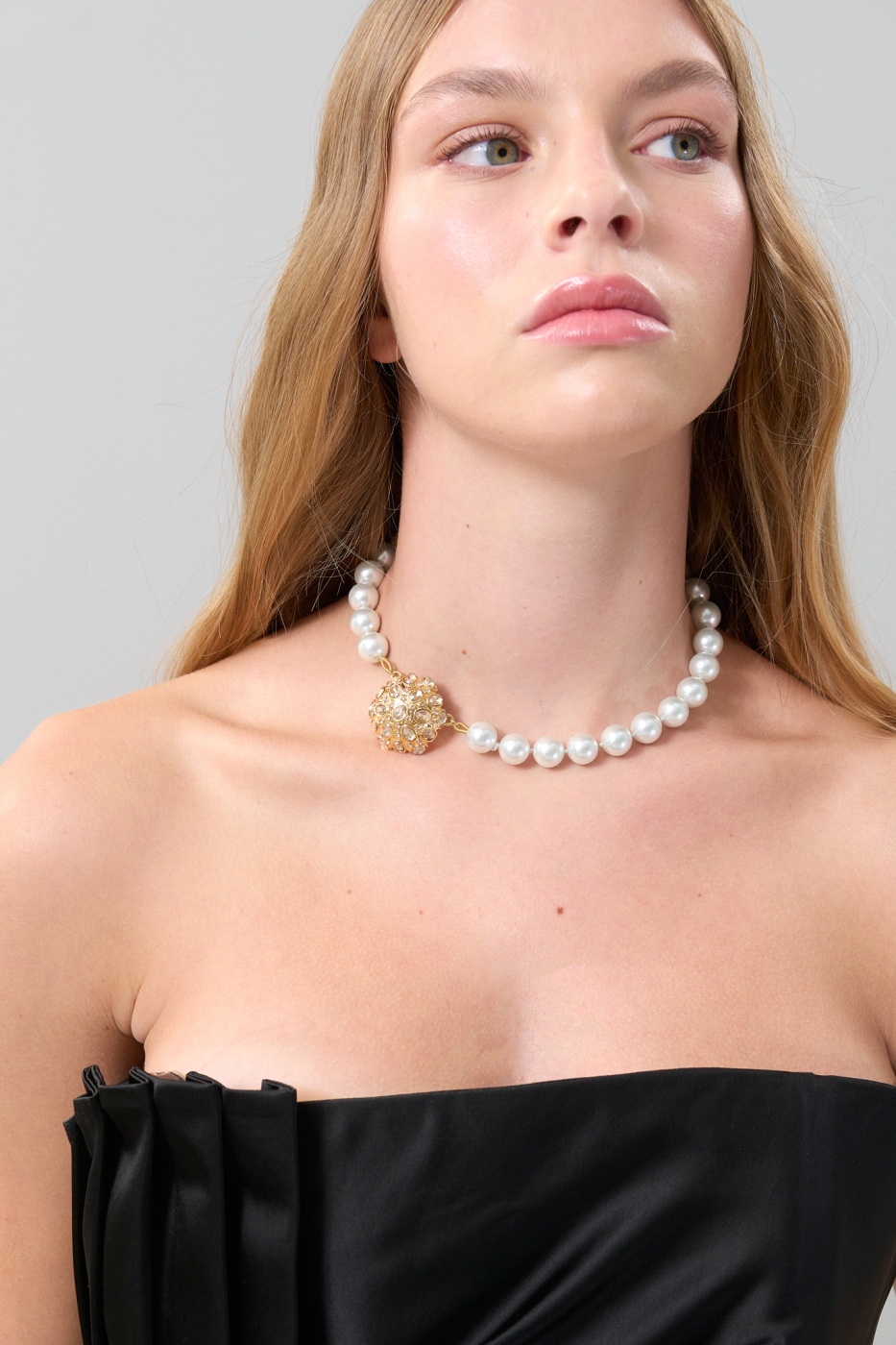 İnci Taşlı Kolye Standart Renk - Roman